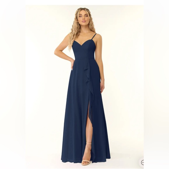 Azazie | Dresses | Azazie Womens Dress A4 Size Like New Color Navydark ...